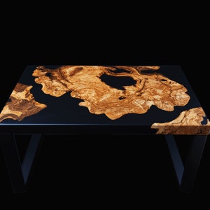 Customizable Wooden Table With Stunning Epoxy Resin Design - Unique ...