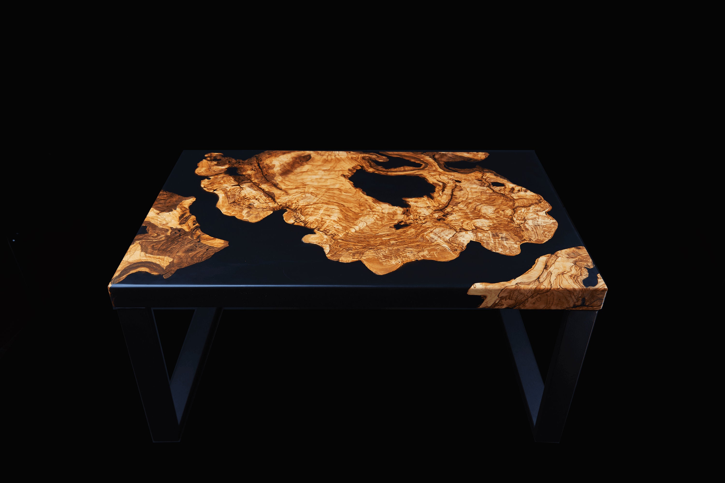 Customizable Wooden Table With Stunning Epoxy Resin Design - Unique ...