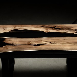 Customizable Wooden Table With Stunning Epoxy Resin Design - Unique ...