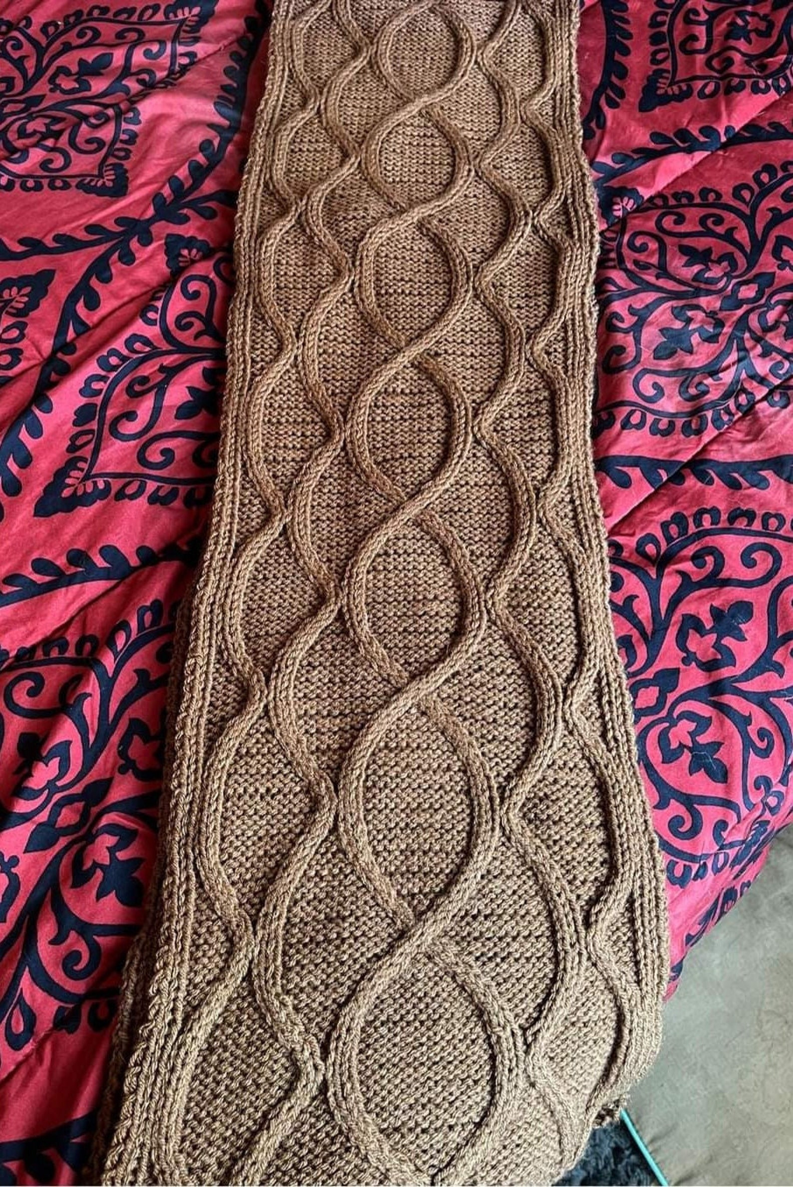 Cable Knit Table Runner - Etsy