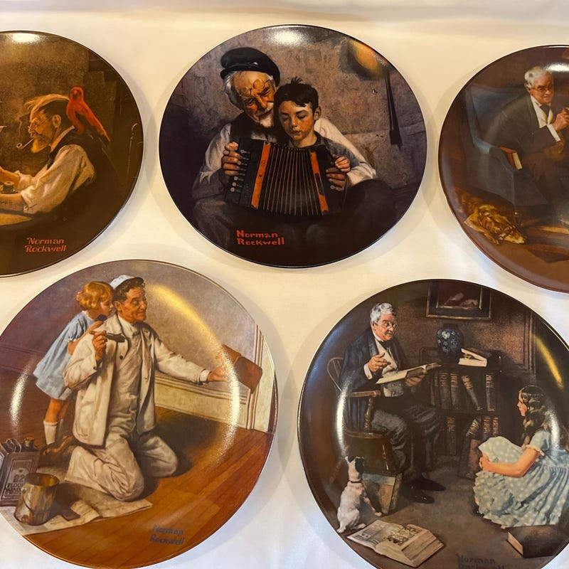 Norman Rockwell Plates - Etsy