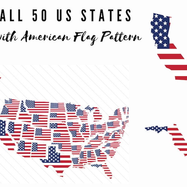 50 States Flags - Etsy