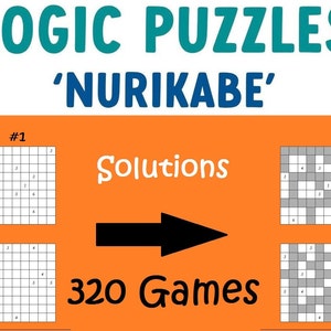 Logic Puzzles Nurikabe - 320 Puzzles With Solutions - Commercial Use ...