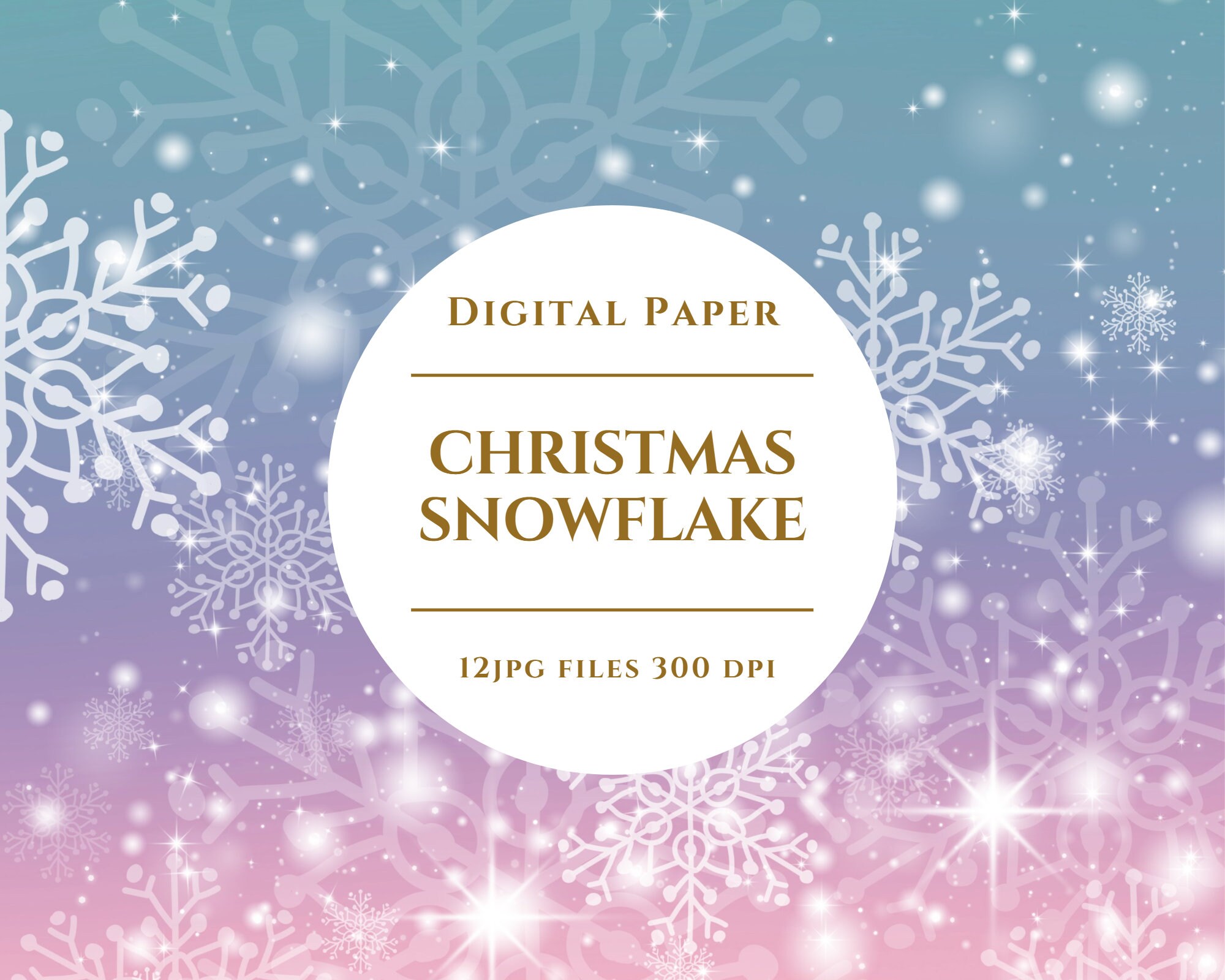Christmas Snowflake Digital Paper, Frozen Digital, Snowflake ...