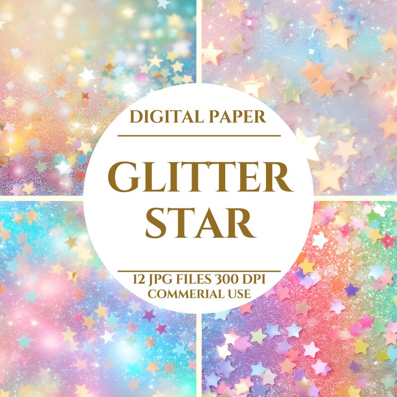 Glitter Digital Paper - Etsy