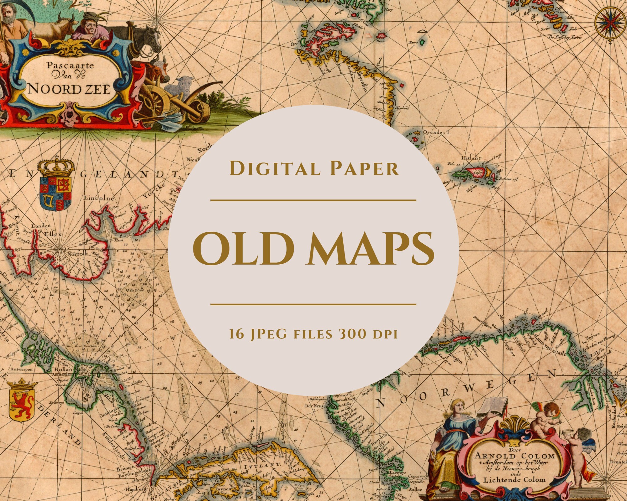 Old Maps Digital Paper, Globe Background, Printable Old Charts, Vintage ...