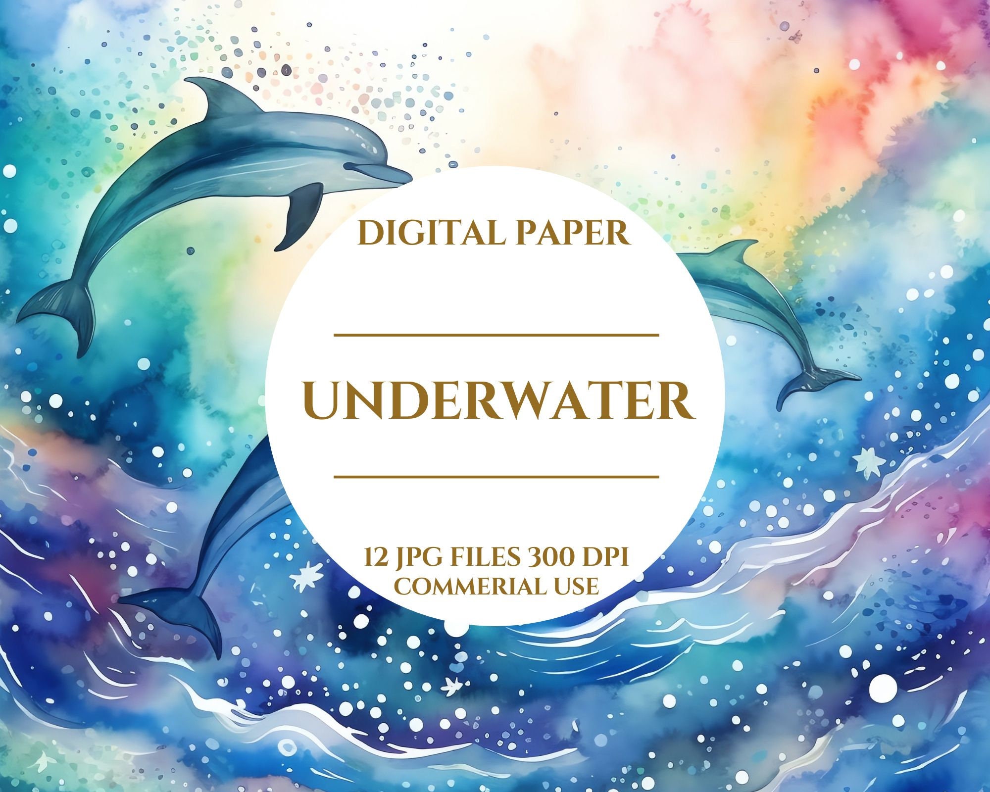 Underwater Digital Paper, Oceanic Wonders Underwater Digital Paper ...