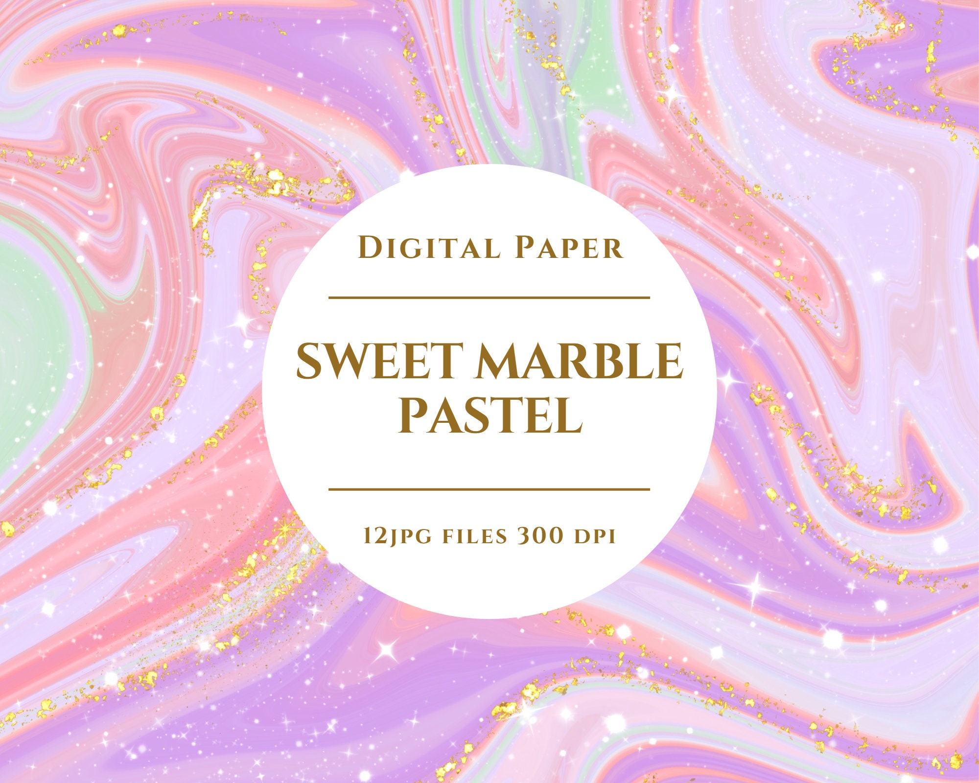 Sweet Marble Pastel Digital Paper, Watercolor Background Printable ...