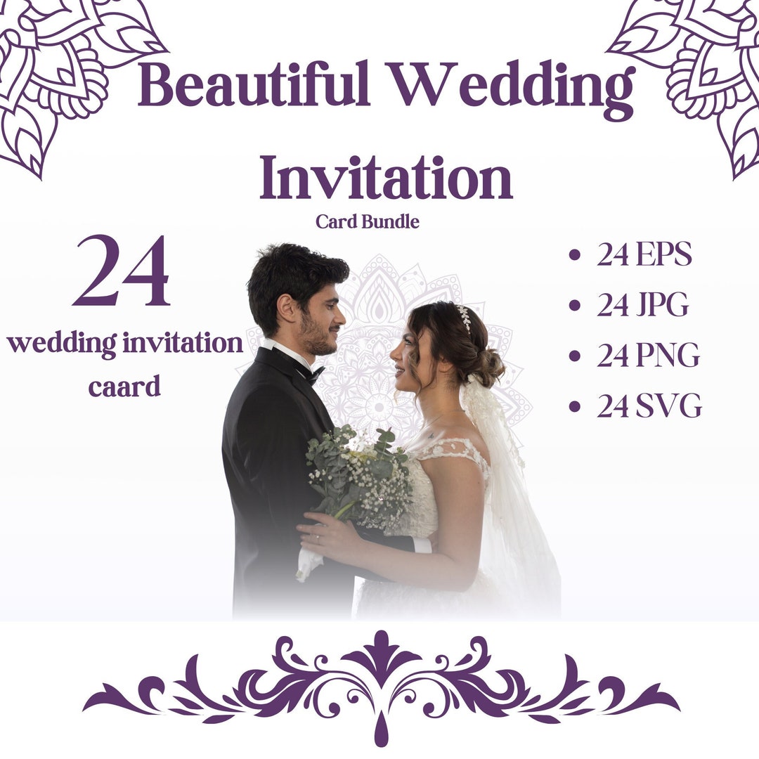 Beautiful Wedding Invitation Card Bundle, Wedding MEGA Bundle Template ...