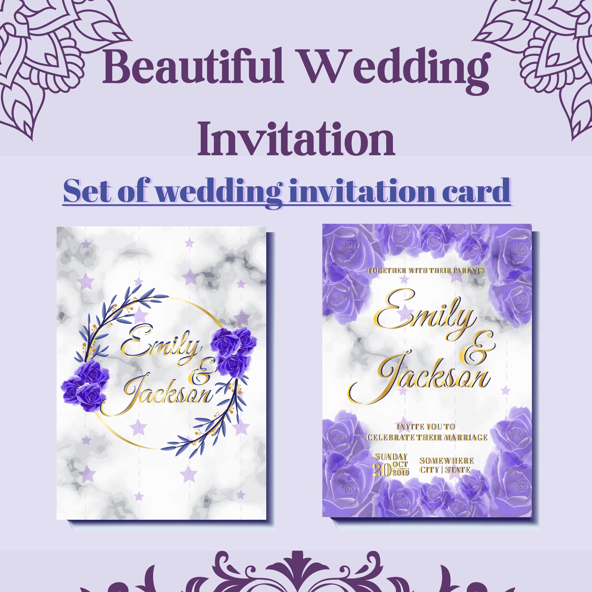 Beautiful Wedding Invitation Card Bundle Wedding MEGA Bundle - Etsy