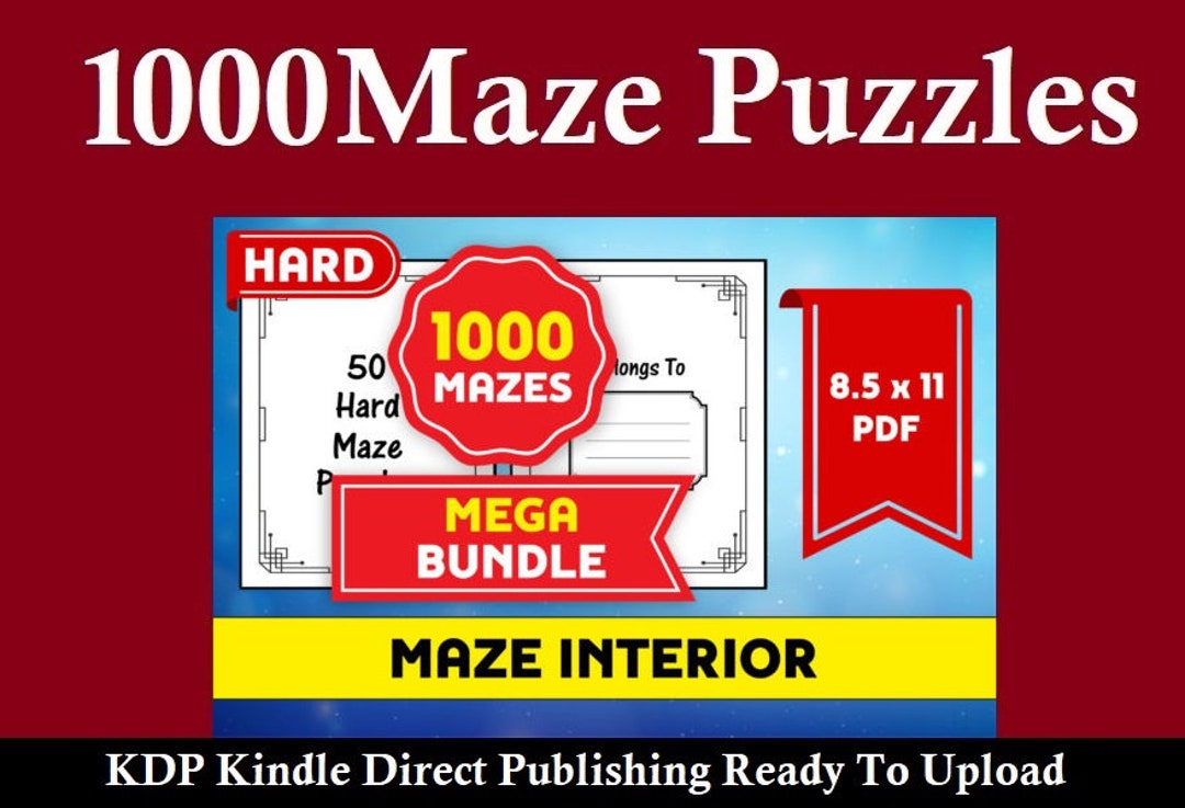 1000 Hard Mazes Puzzle Mega Bundle Pack Commercial Use - Etsy