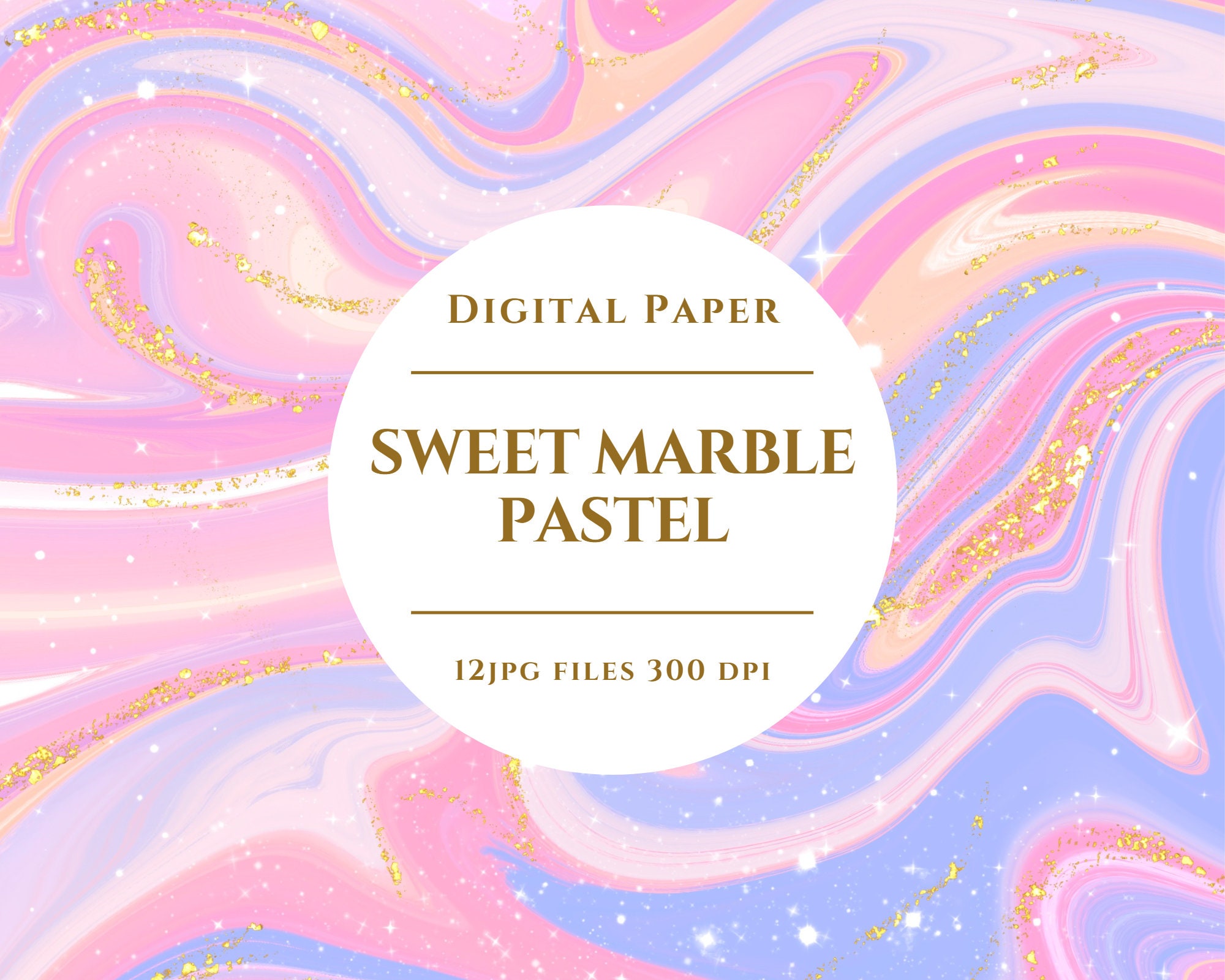 Sweet Marble Pastel Digital Paper, Watercolor Background Printable ...