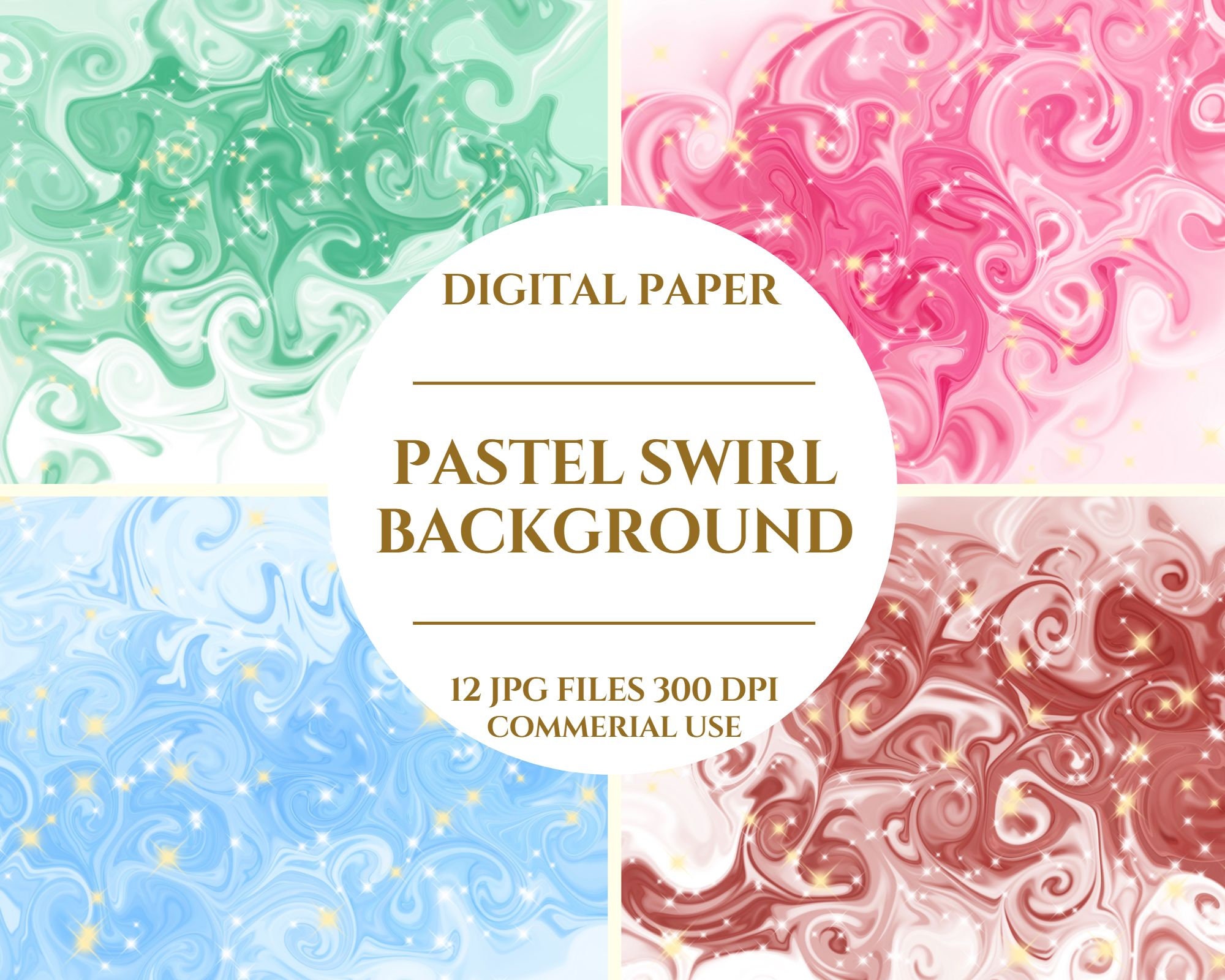 Pastel Swirl Background Digital Paper, Soft and Dreamy Background ...