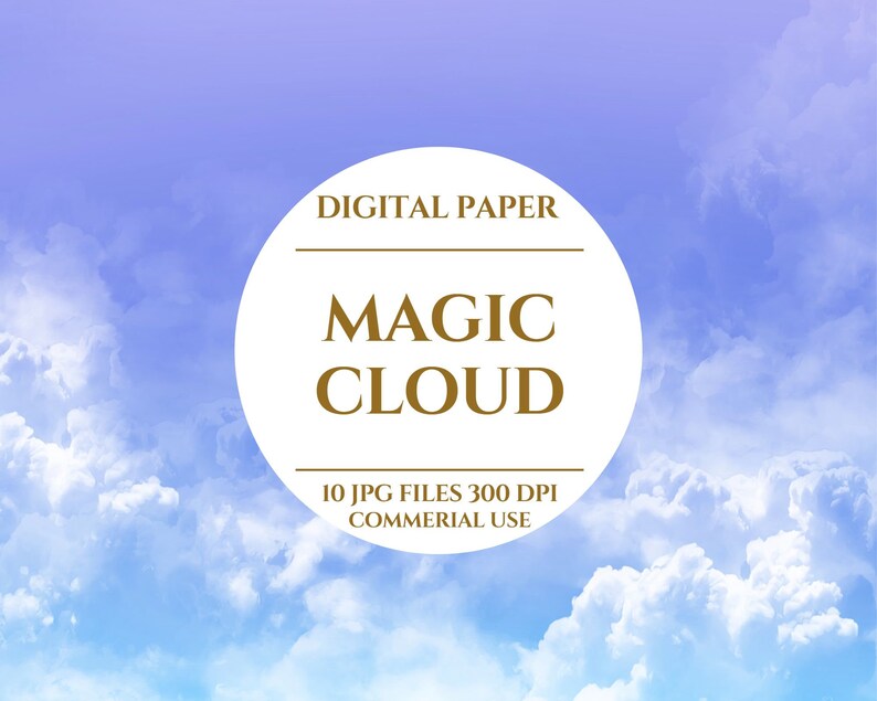 Magic Cloud Digital Paper, the Beauty of Magic Clouds, Soft and ...