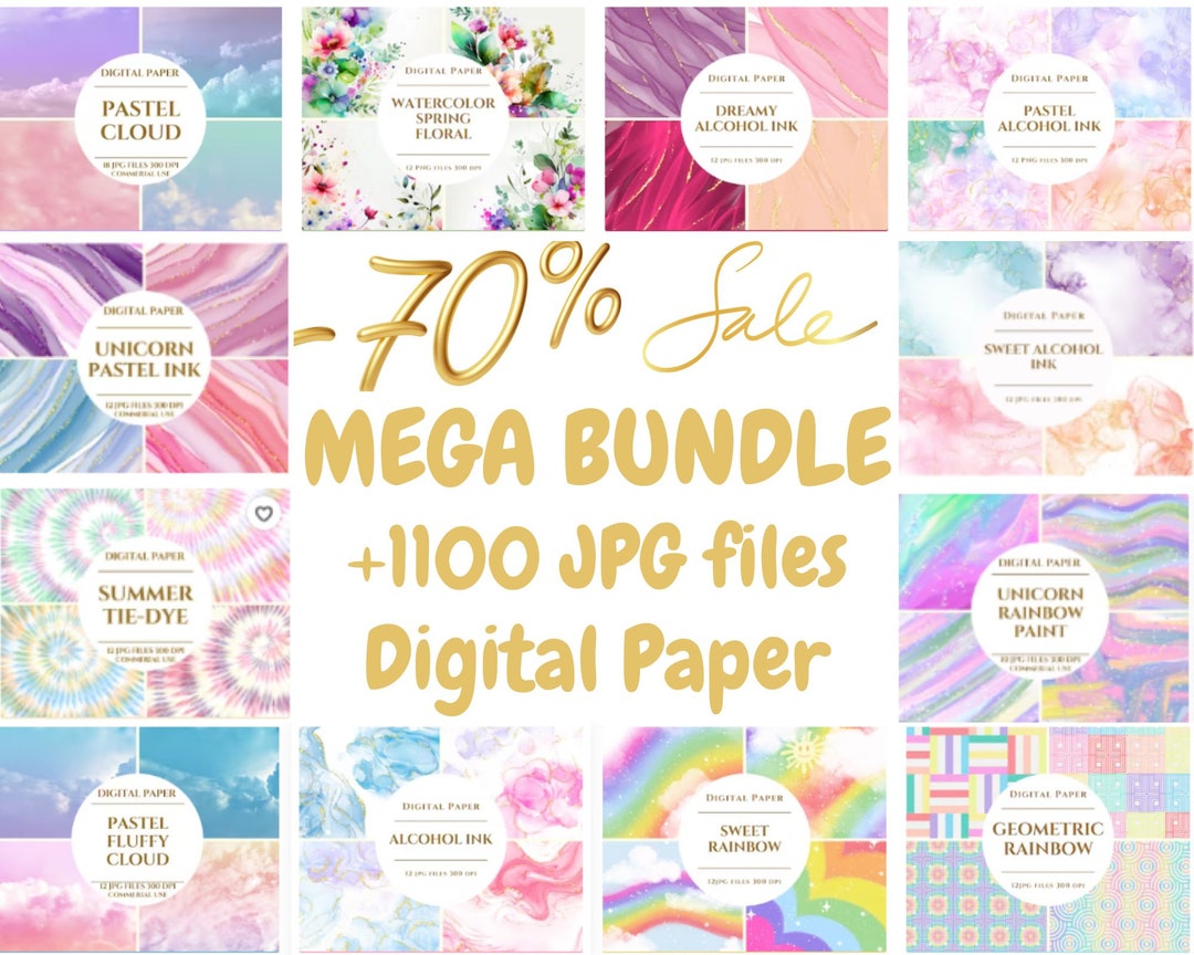 Mega Bundle Digital Paper, the Ultimate Mega Bundle, Massive Digital ...