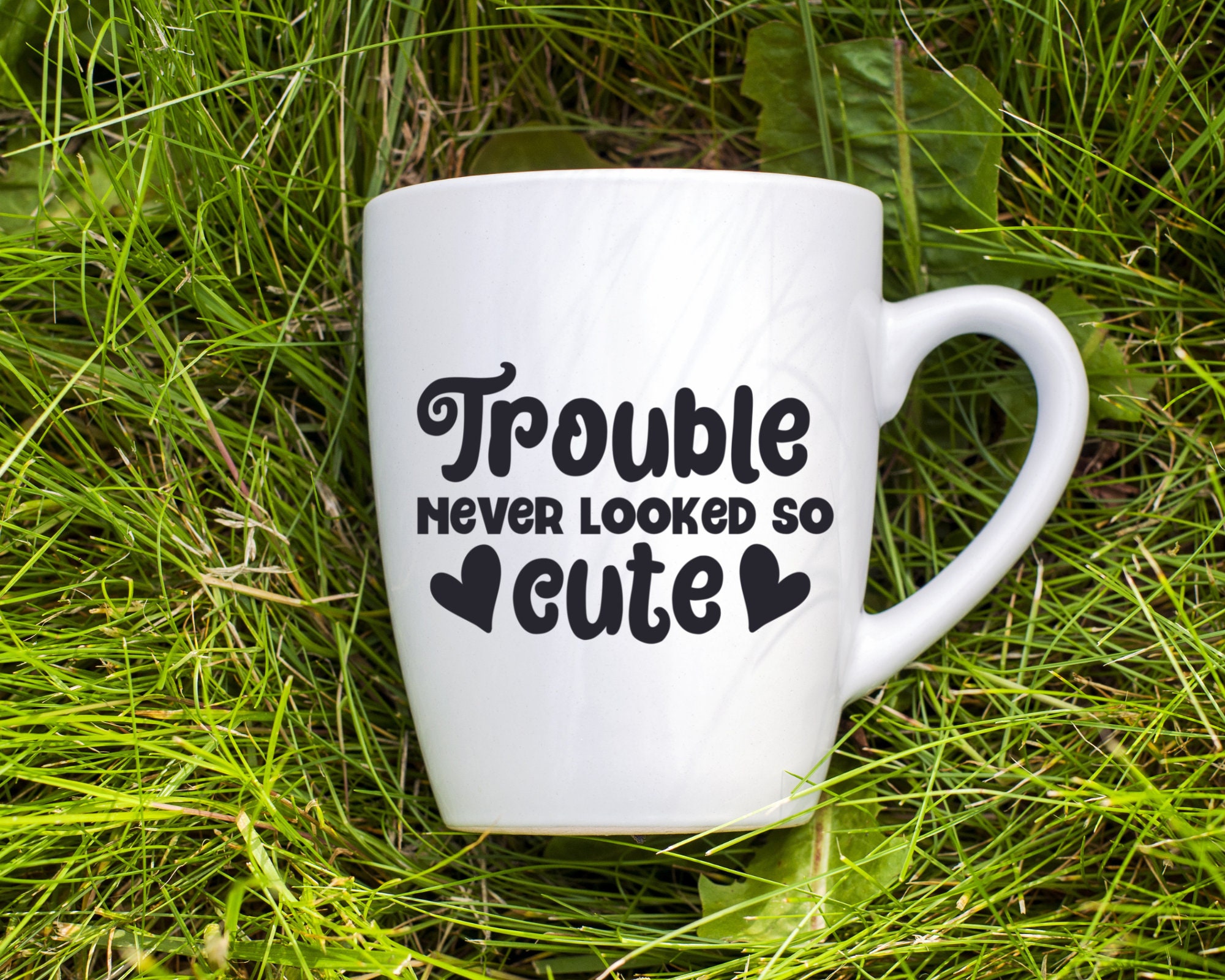 Trouble Never Looked so Cute SVG Cut File Printable Vector - Etsy