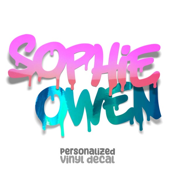 Vinyl Name Sticker - Etsy