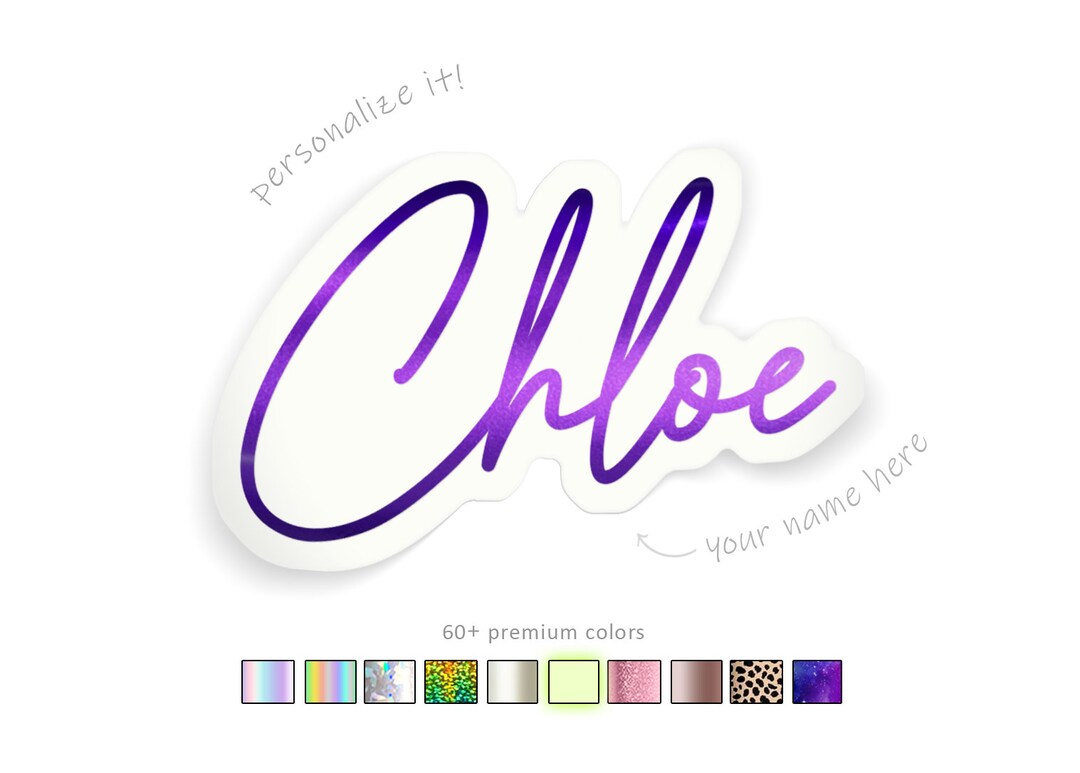 Vinyl Cut-out Sticker Personalized Name Label for Water Bottles, School ...