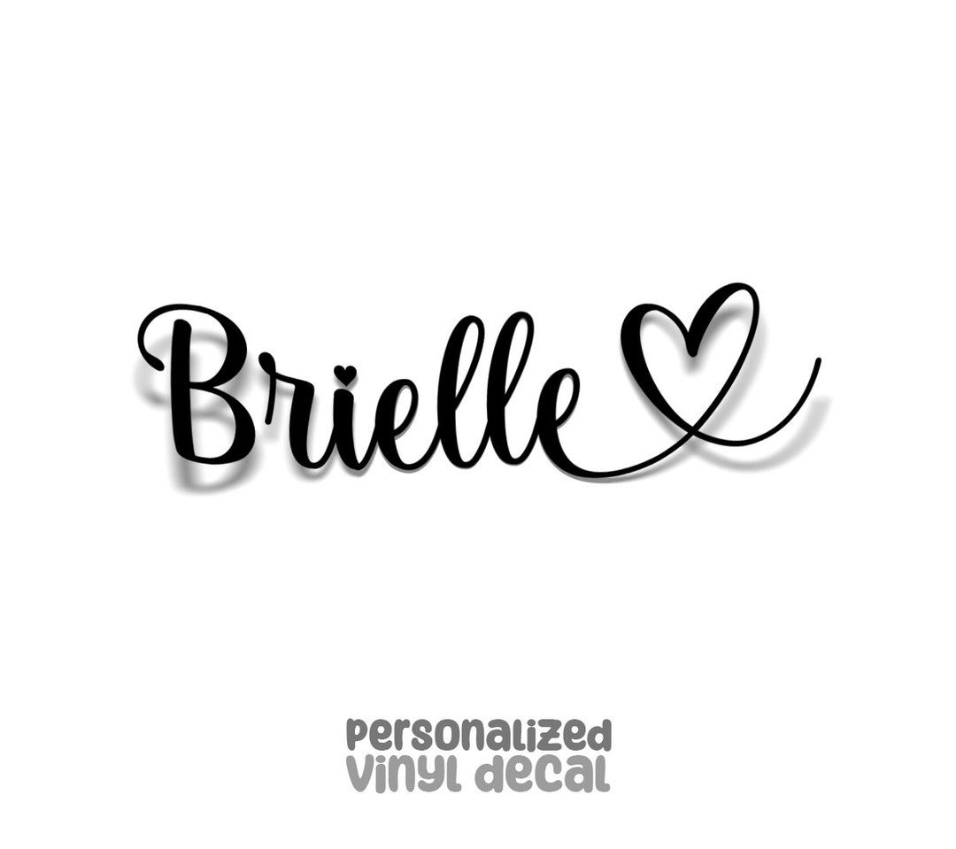 Solid Colors Glossy and Matte - Custom Vinyl Decal - Personalized Names ...