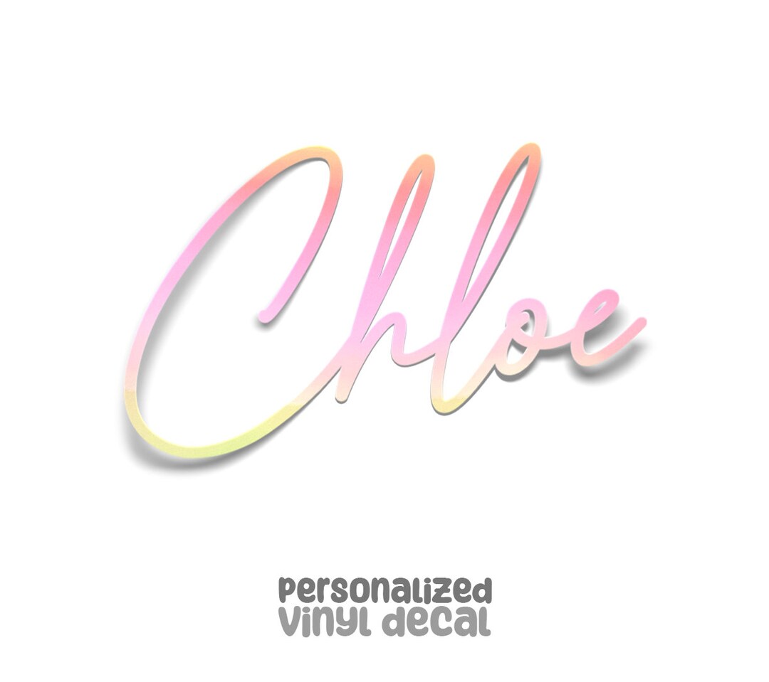 Holographic, Glitter, Glow in the Dark Custom Vinyl Decal Personalized ...