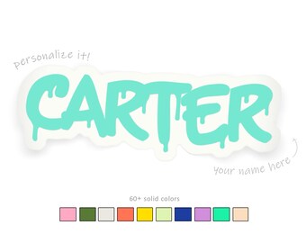 Graffiti Custom Name Sticker - Etsy