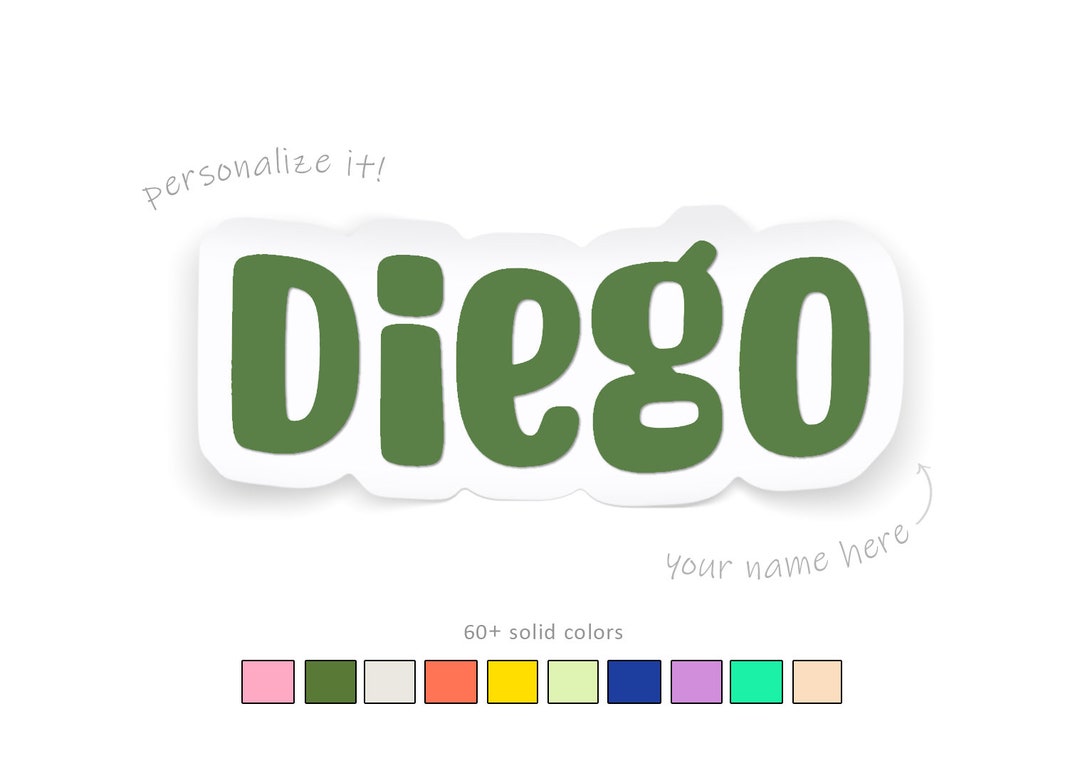Vinyl Cut-out Name Sticker Personalized Name Label for Water - Etsy