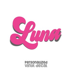 Solid Colors Glossy and Matte - Custom Vinyl Decal - Personalized Names ...