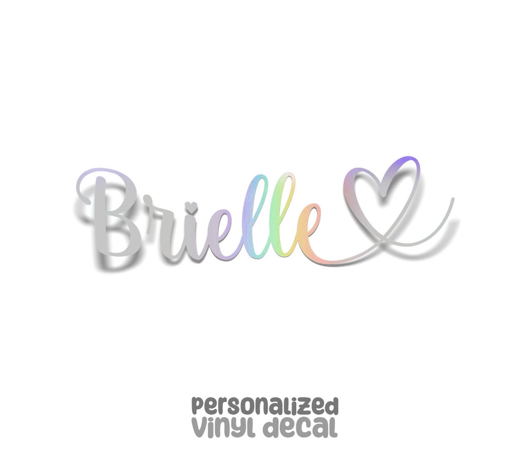 Holographic, Glitter, Glow in the Dark Custom Vinyl Decal Personalized ...