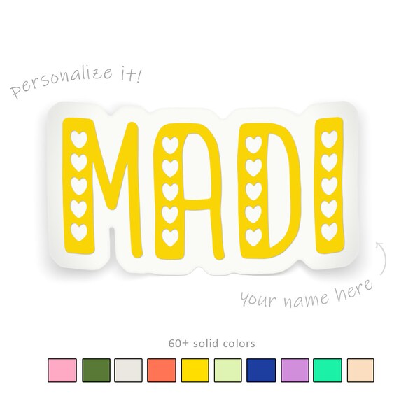 Girl Name Decal - Etsy