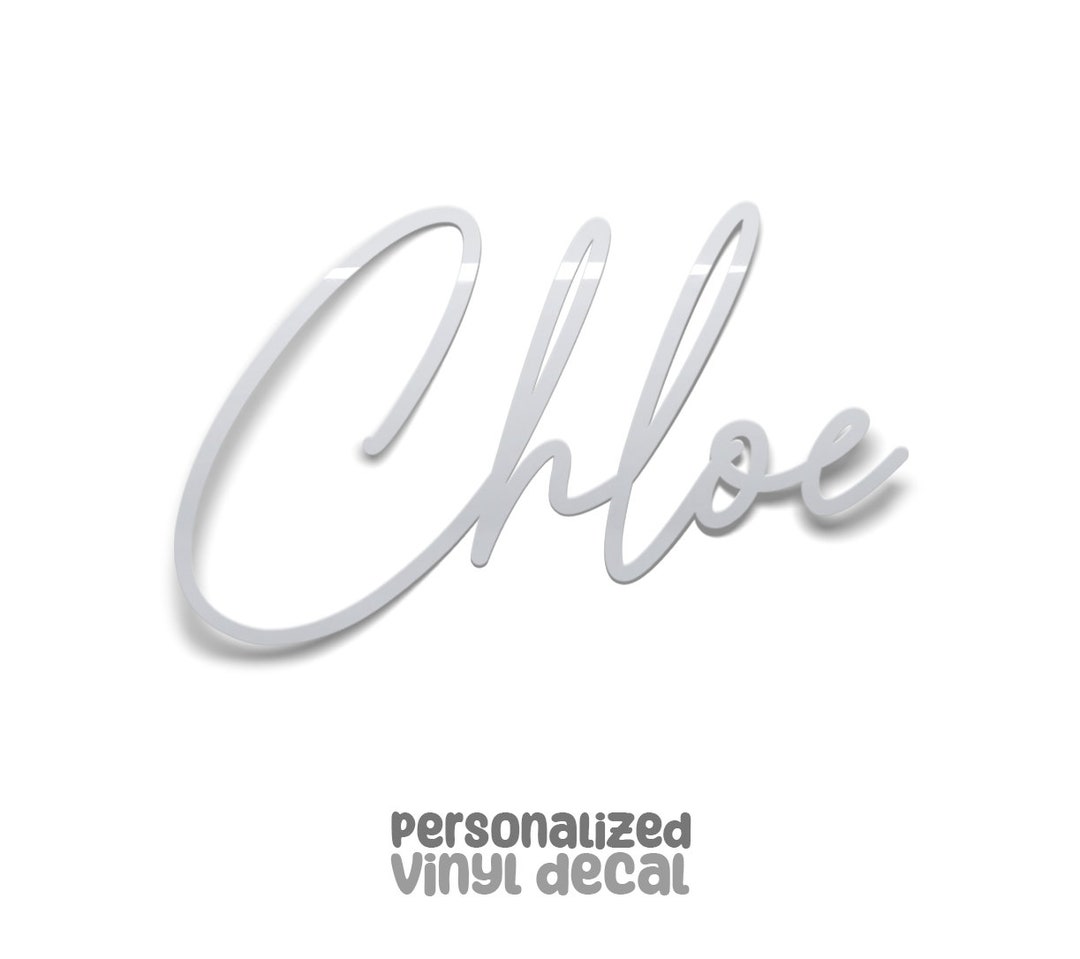 Solid Colors Glossy and Matte Custom Vinyl Decal Personalized Names or ...