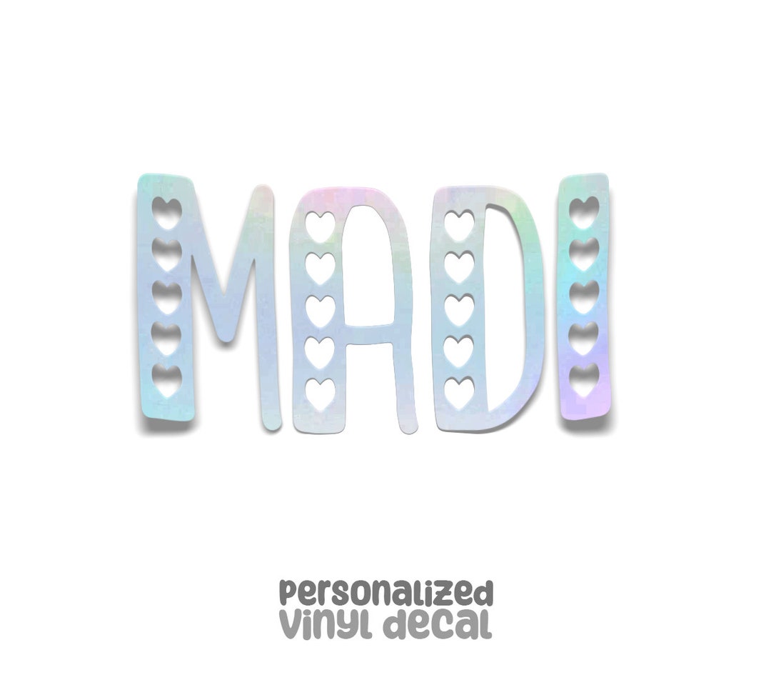 Holographic, Glitter, Glow in the Dark Custom Vinyl Decal Personalized ...