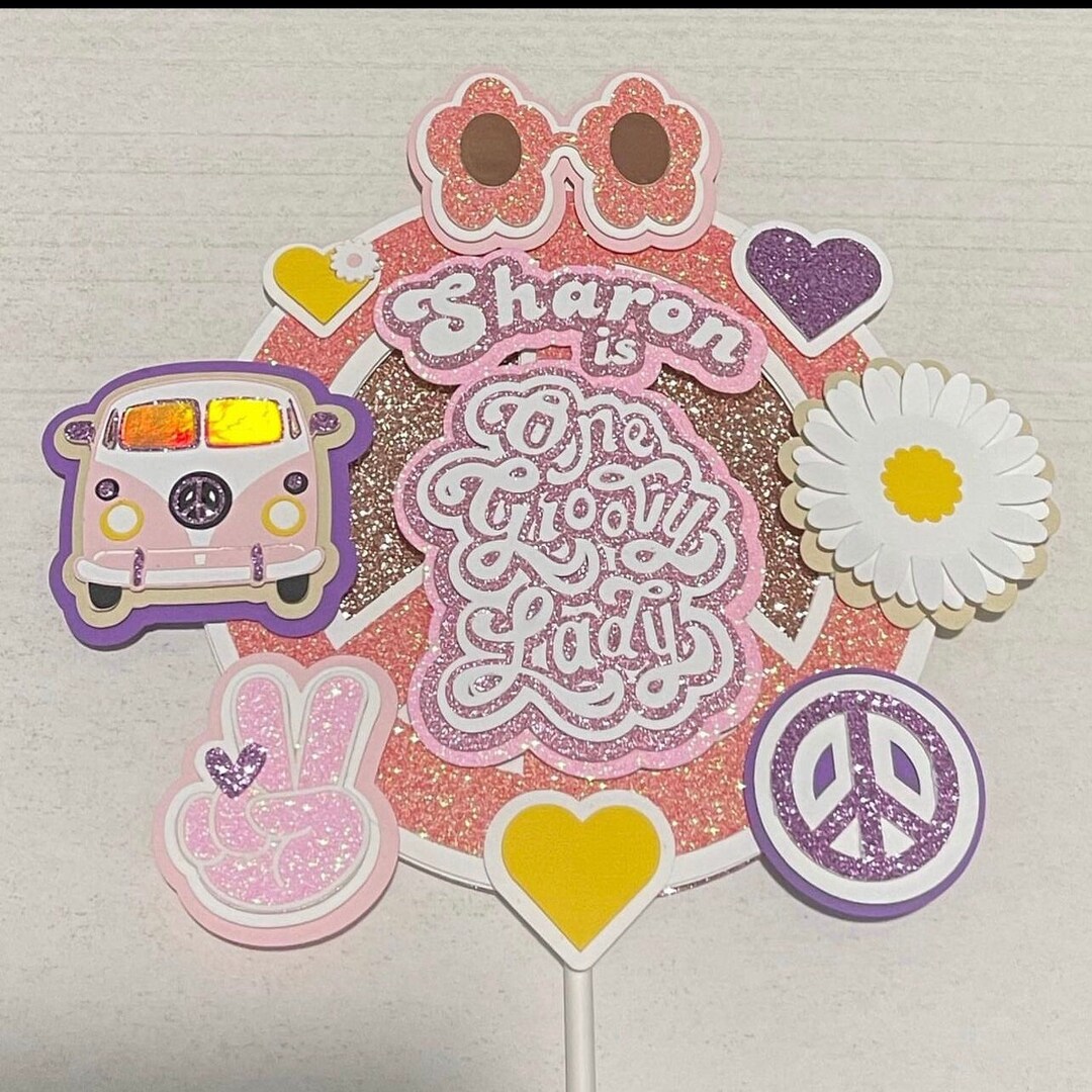 One Groovy Lady Cake Topper - Etsy