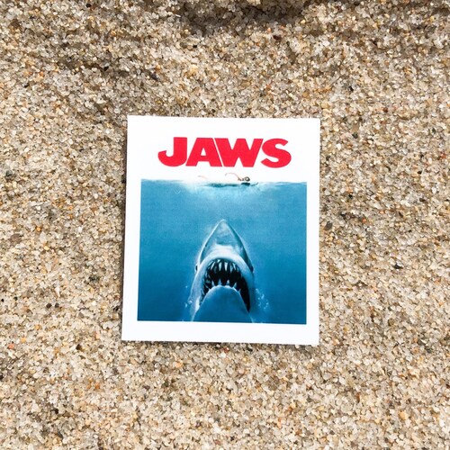 Jaws Velvet Sticker Shark Decor Movie Home Decor Retro - Etsy
