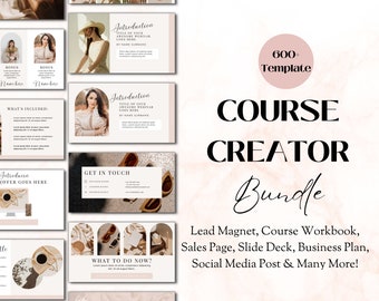 Course Creator & Coaching Template BUNDLE for Canva: Workbook and Ebook ...