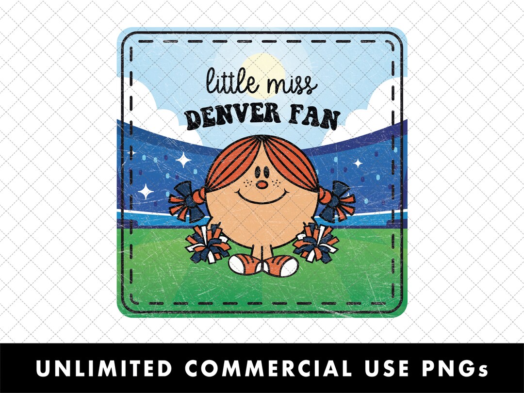 Little Miss Cheerleader Png, Little Miss Denver Fan Png, Little Miss ...