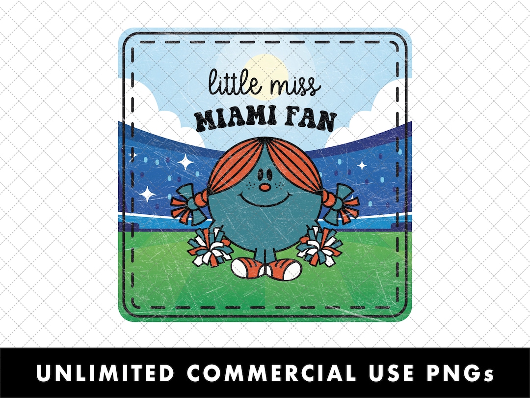 Little Miss Dolphins Fan Png, Little Miss Miami Fan Png, Little Miss ...