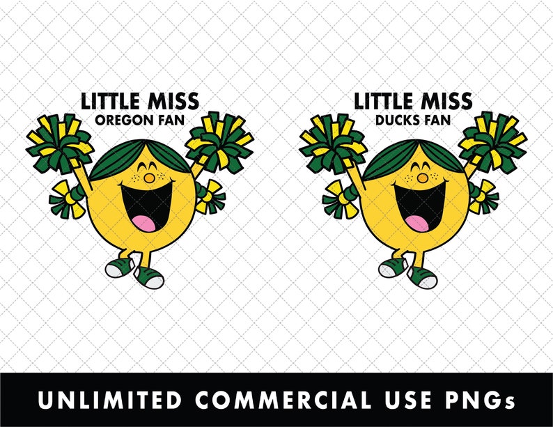 Little Miss Oregon Cheerleader Png Little Miss Ducks - Etsy