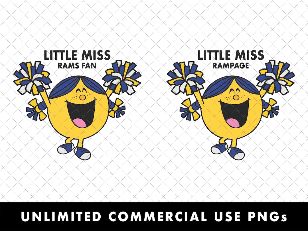 Little Miss Cheerleader Png, Little Miss LA Fan Png, Little Miss Rams ...