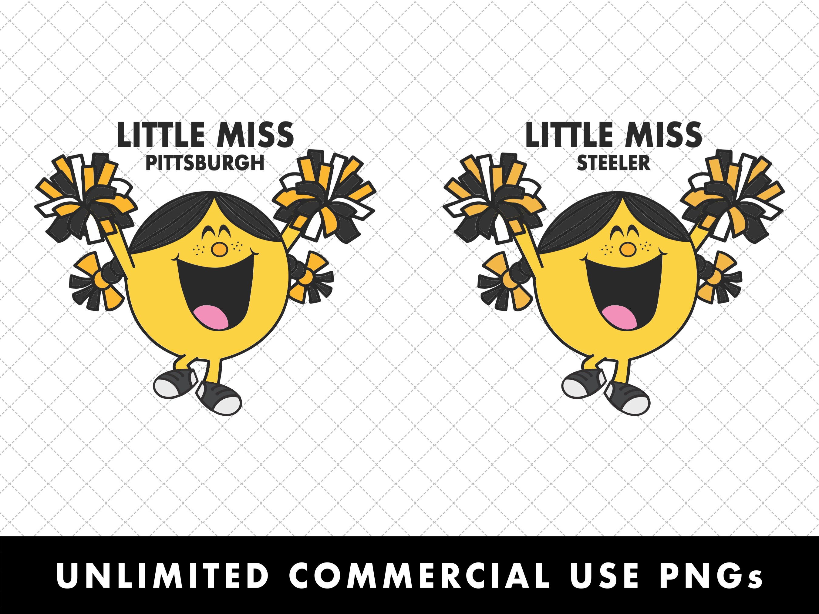 Little Miss Steeler Fan Png, Little Miss Pittsburgh Fan Png, Little ...