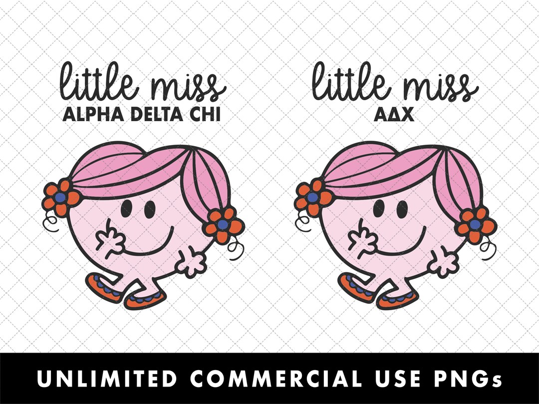 Little Miss Alpha Delta Chi Shirt Png, Sorority Letters Png, Greek ...
