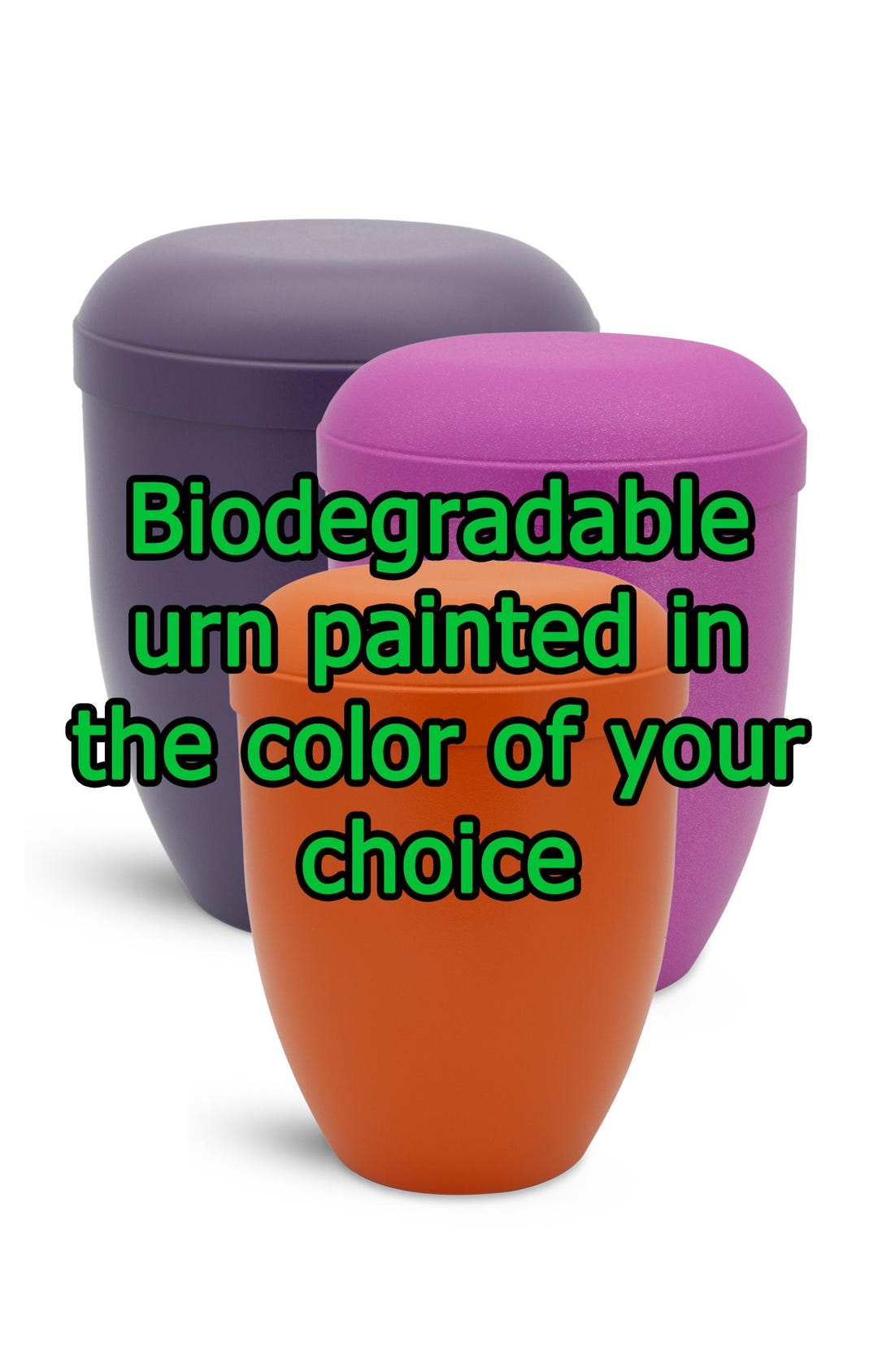 Colorful Urn Biodegradable Urn for Funeral Ashes Handpainted Cremation ...
