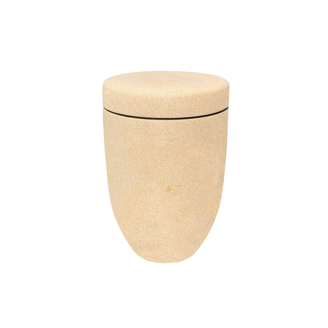 Biodegradable Urn Light Orange Shell Limestone Urn Human Ash Keepsake ...