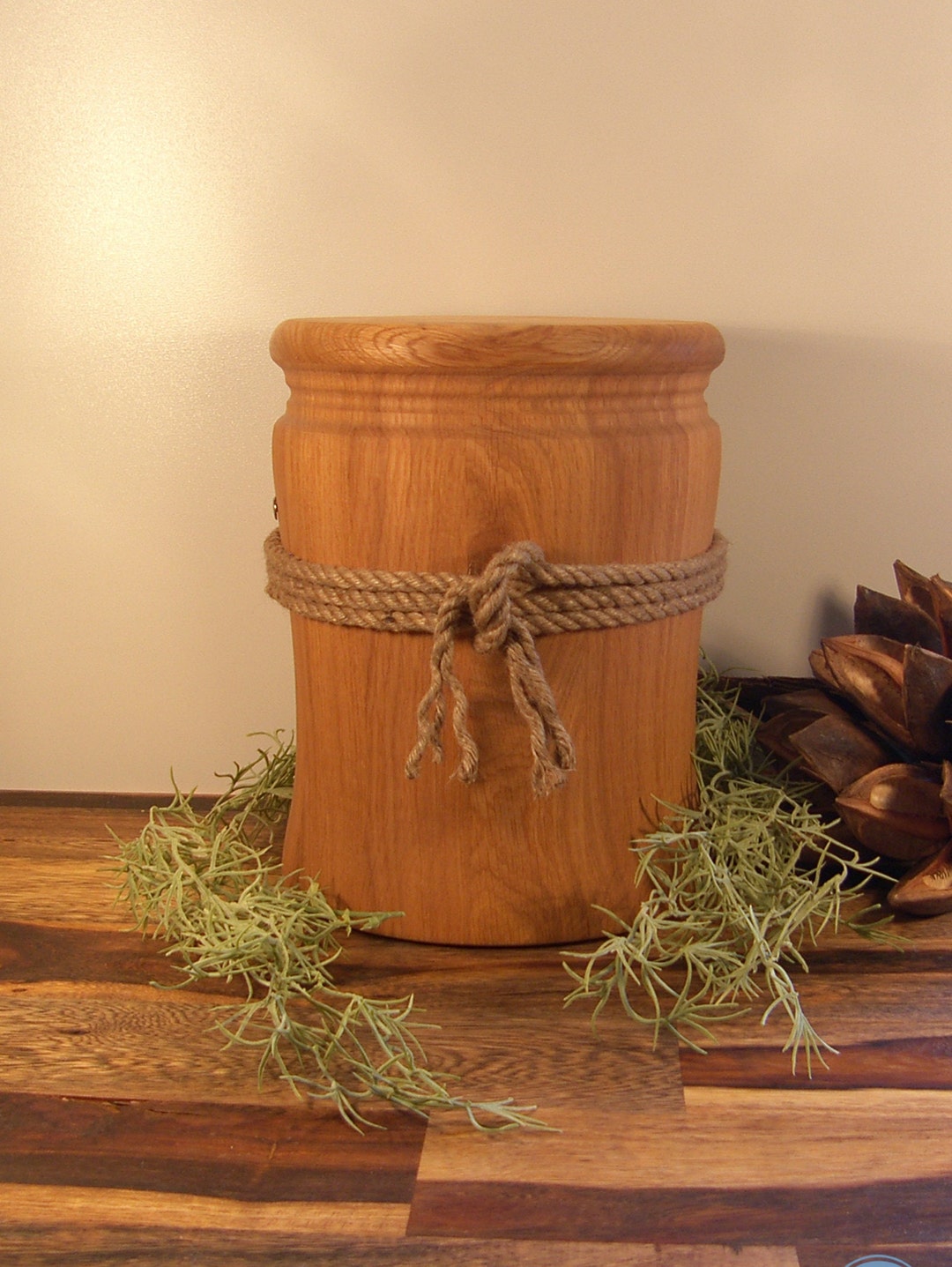 Wooden Urn Wild Oak Wood Urn Human Ashes Urn Cremation Urn ...
