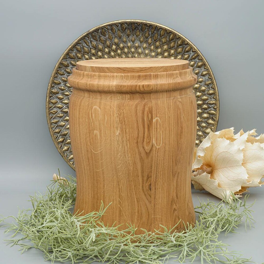Wooden Urn Wild Oak Wood Urn Human Ashes Urn Cremation Urn ...