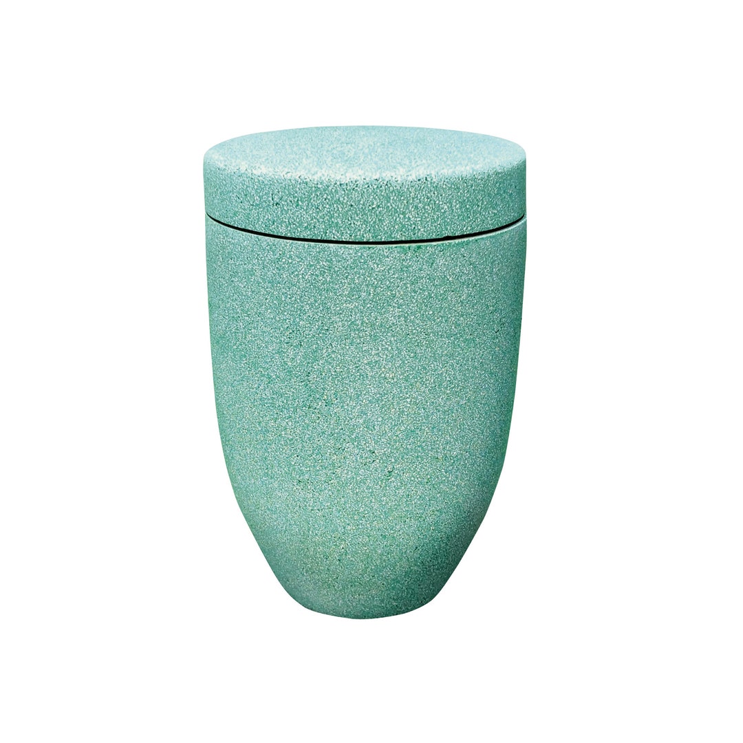 Biodegradable Urn Turquoise Shell Limestone Urn Human Ash Keepsake ...