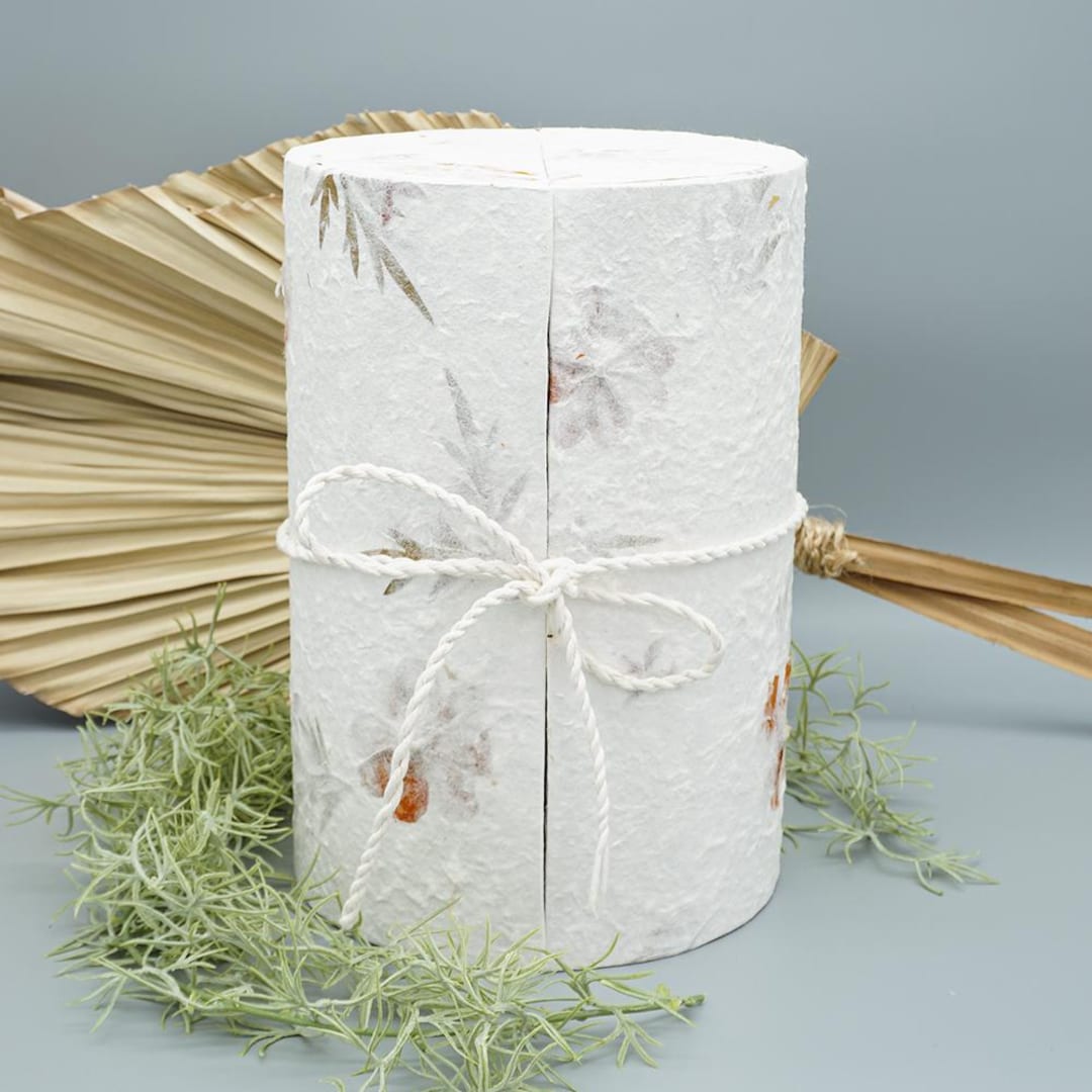 Paper Urn Handmade Urn With Flowers Biodegradable Urn for Human Ashes ...