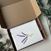 Lavender Painted Cards - Etsy