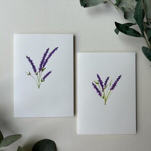 Lavender Painted Cards - Etsy
