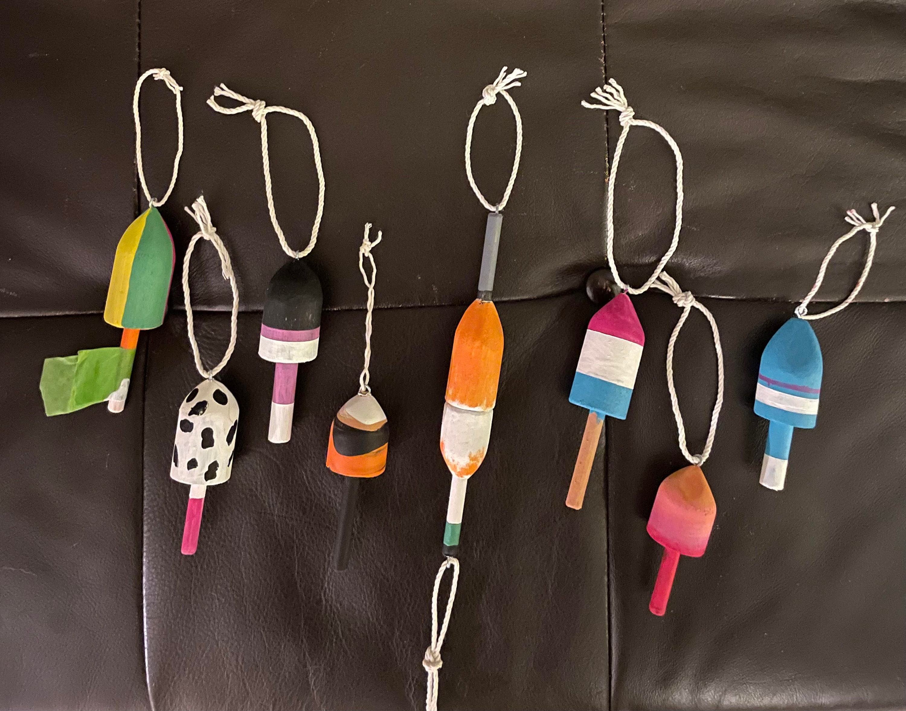 Buoy Ornaments - Unfinished DIY. 4 X Nautical Ocean Buoys, Craft, Gift ...