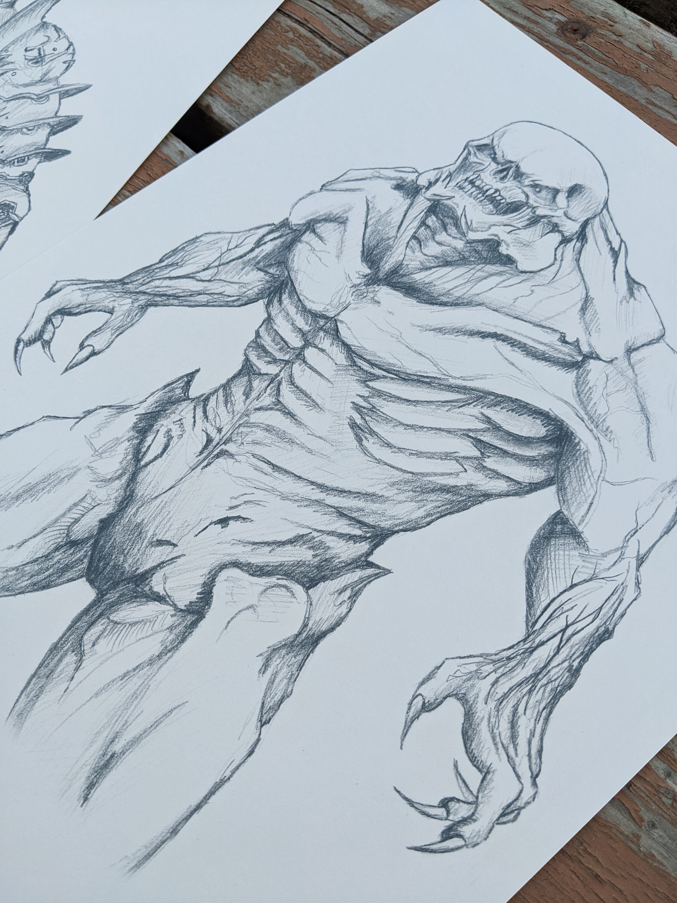 Doom Eternal Monster Sketch Print Set Doomguy Horror Gaming | Etsy